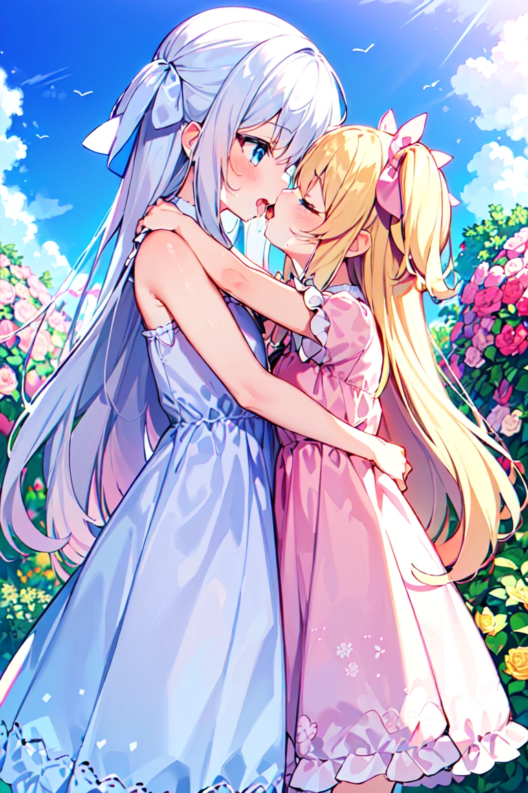 Yuri kiss illustration for november 30th | Aipictors