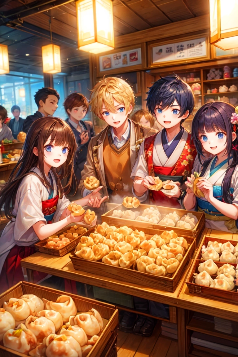 Gyoza for everyone? Let's make ★ (5 photos) Retro modern city series ...