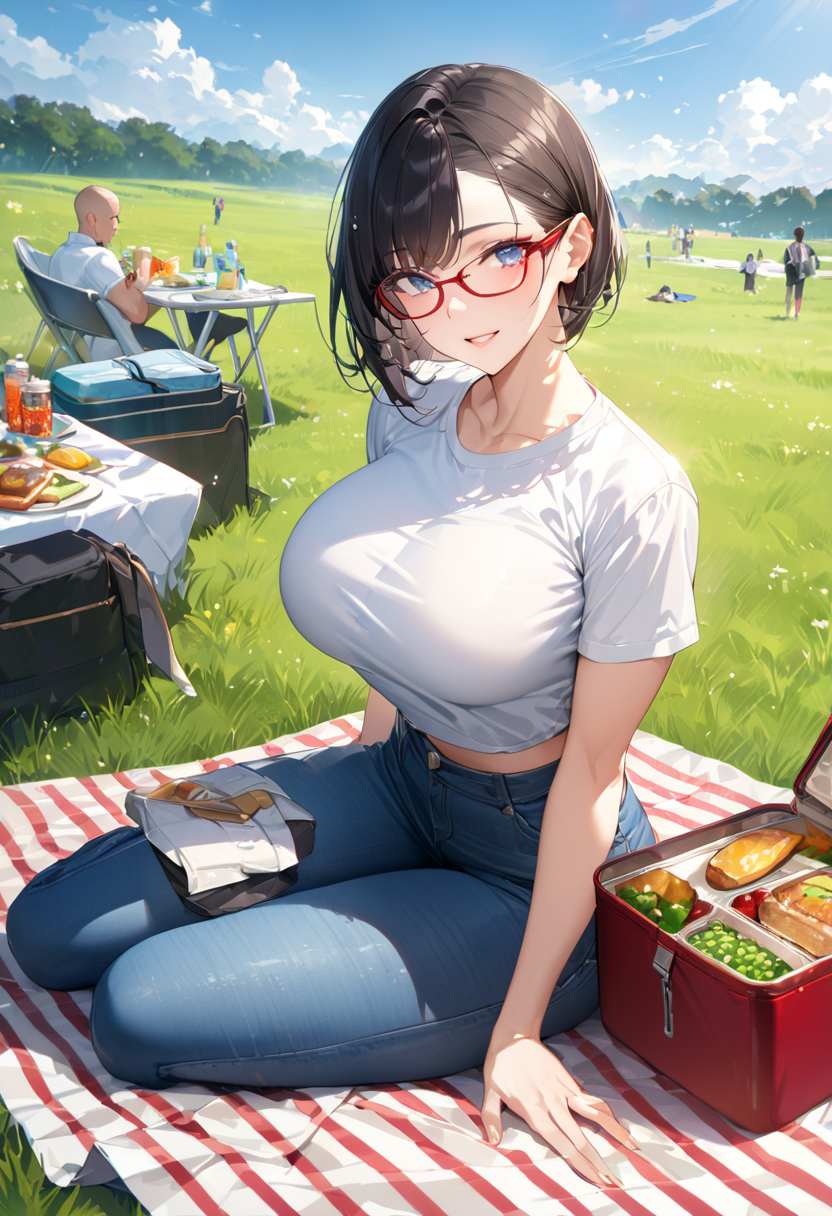 公園ピクニック - yoppyの作品 - Aipictors - AI画像投稿サイト・生成サイト