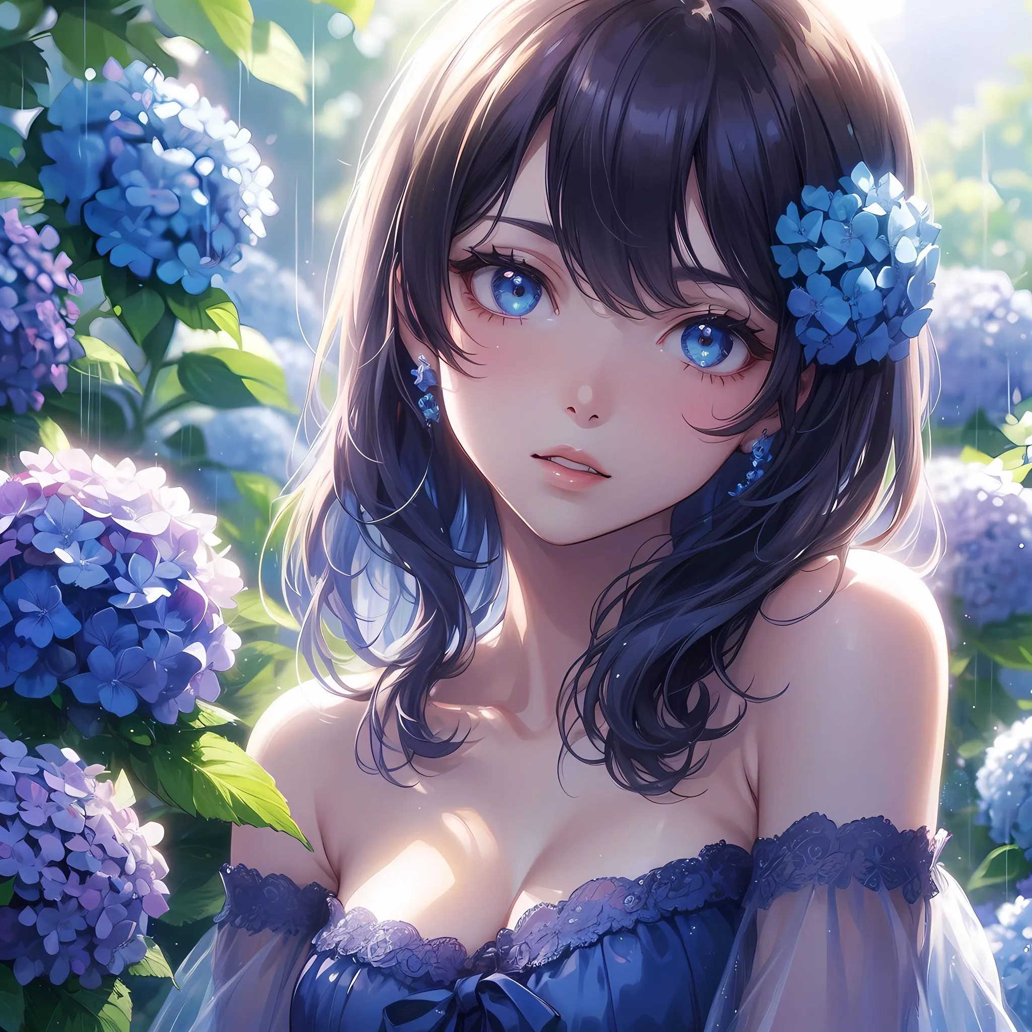 雨上がりにキミを見つけた - 999funの作品 - Aipictors - AI画像投稿サイト・生成サイト