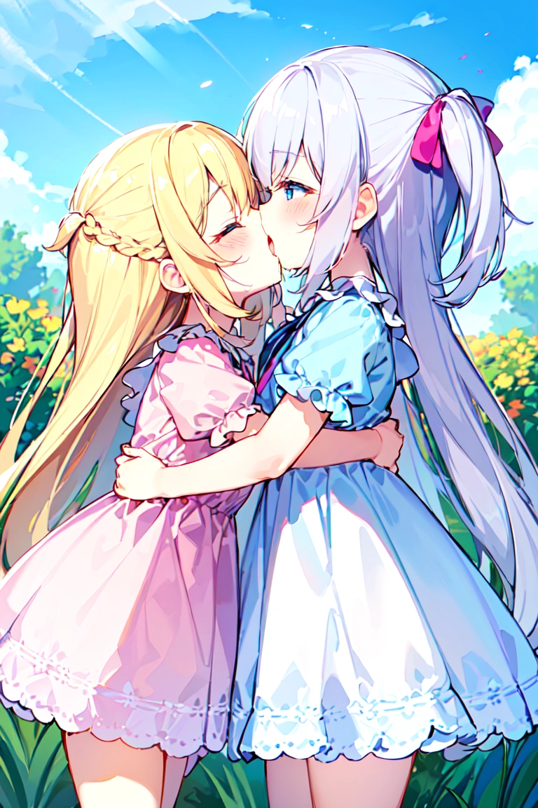 Yuri kiss illustration for november 30th | Aipictors