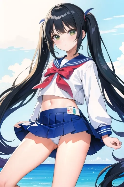 セーラー服でパンチラ - D51_369の作品 - Aipictors - AI画像投稿サイト・生成サイト