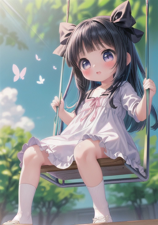 ブランコで幼女観察 - momomonの作品 - Aipictors - AI画像投稿サイト・生成サイト