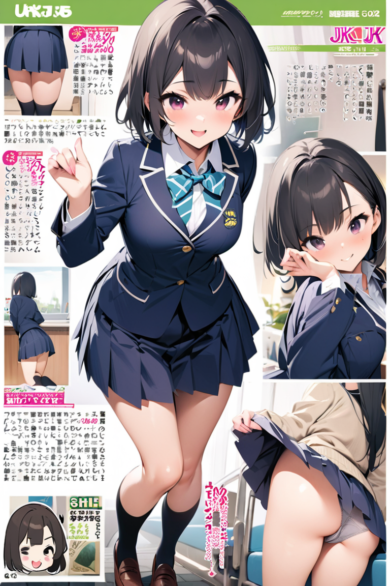 JKマガジン2（今日のお尻） - えどちんの作品 - Aipictors - AI画像投稿サイト・生成サイト