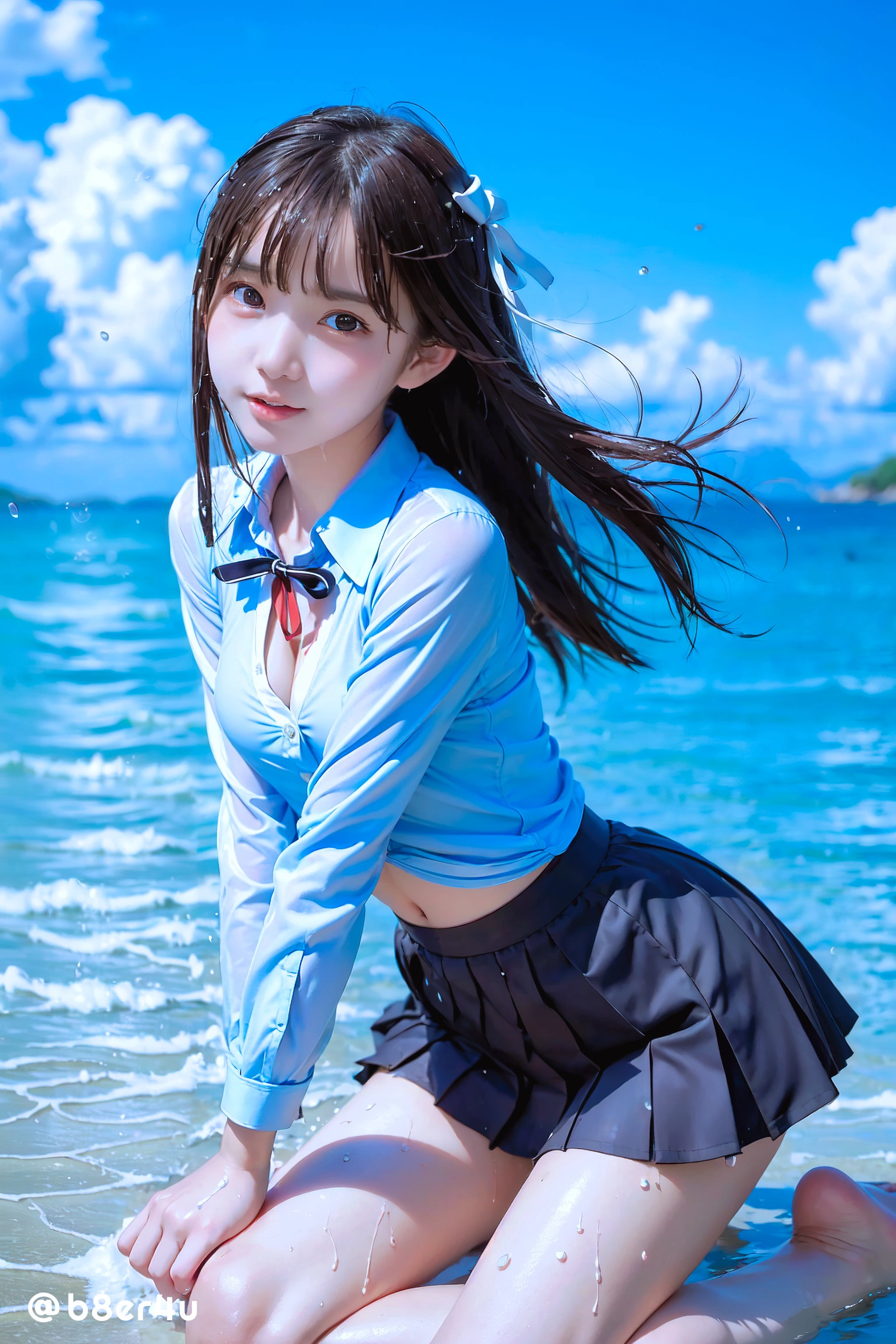 も～!けっきょくお互い濡れちゃったじゃん☀ - b8er4uの作品 - Aipictors - AI画像投稿サイト・生成サイト