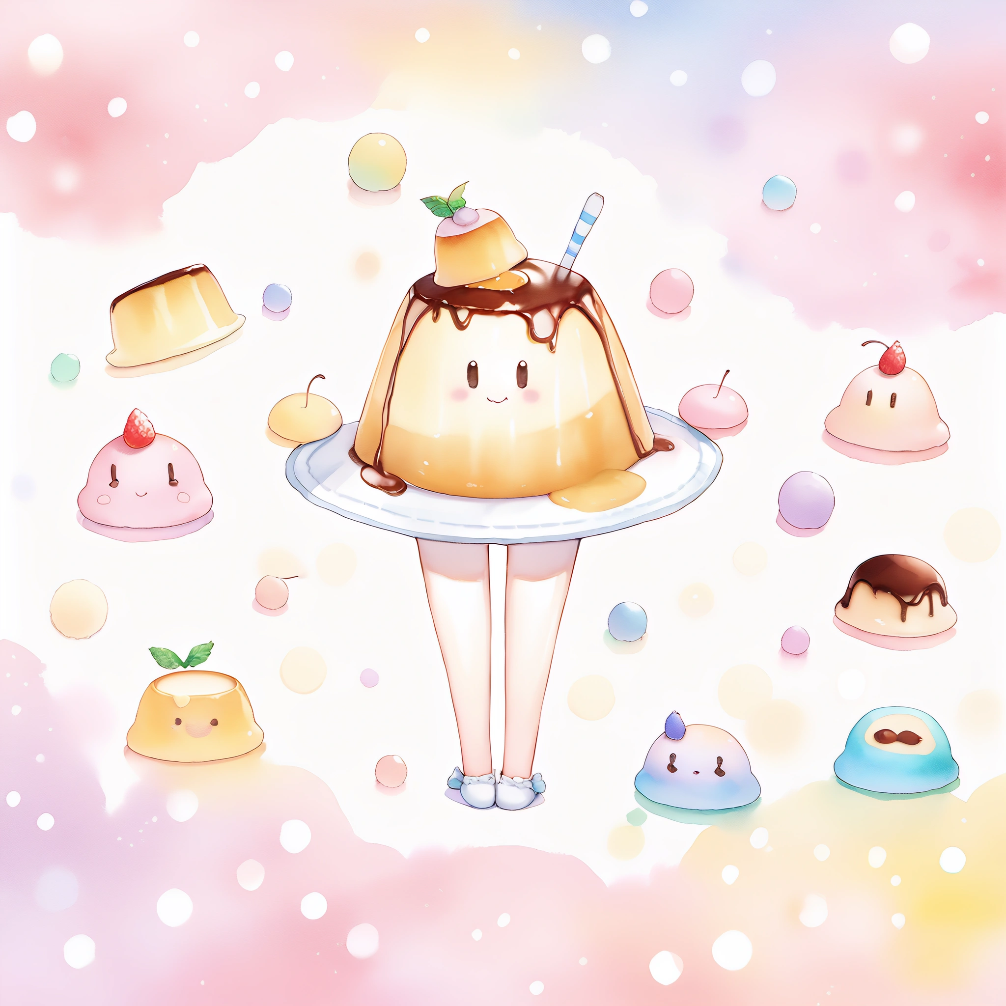 Assortment of pudding people (SDXL Howahowa) | Aipictors