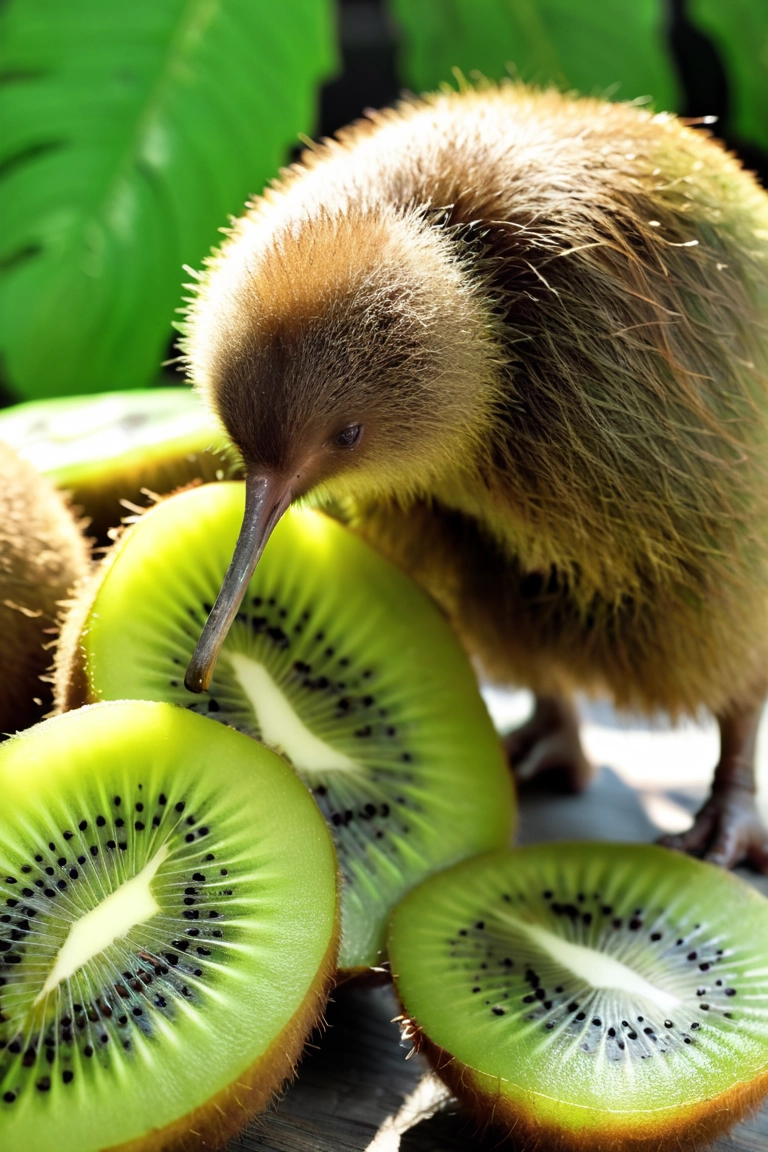 kiwi pecking kiwi | Aipictors