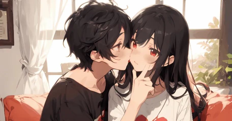 kiss on the cheek | Aipictors