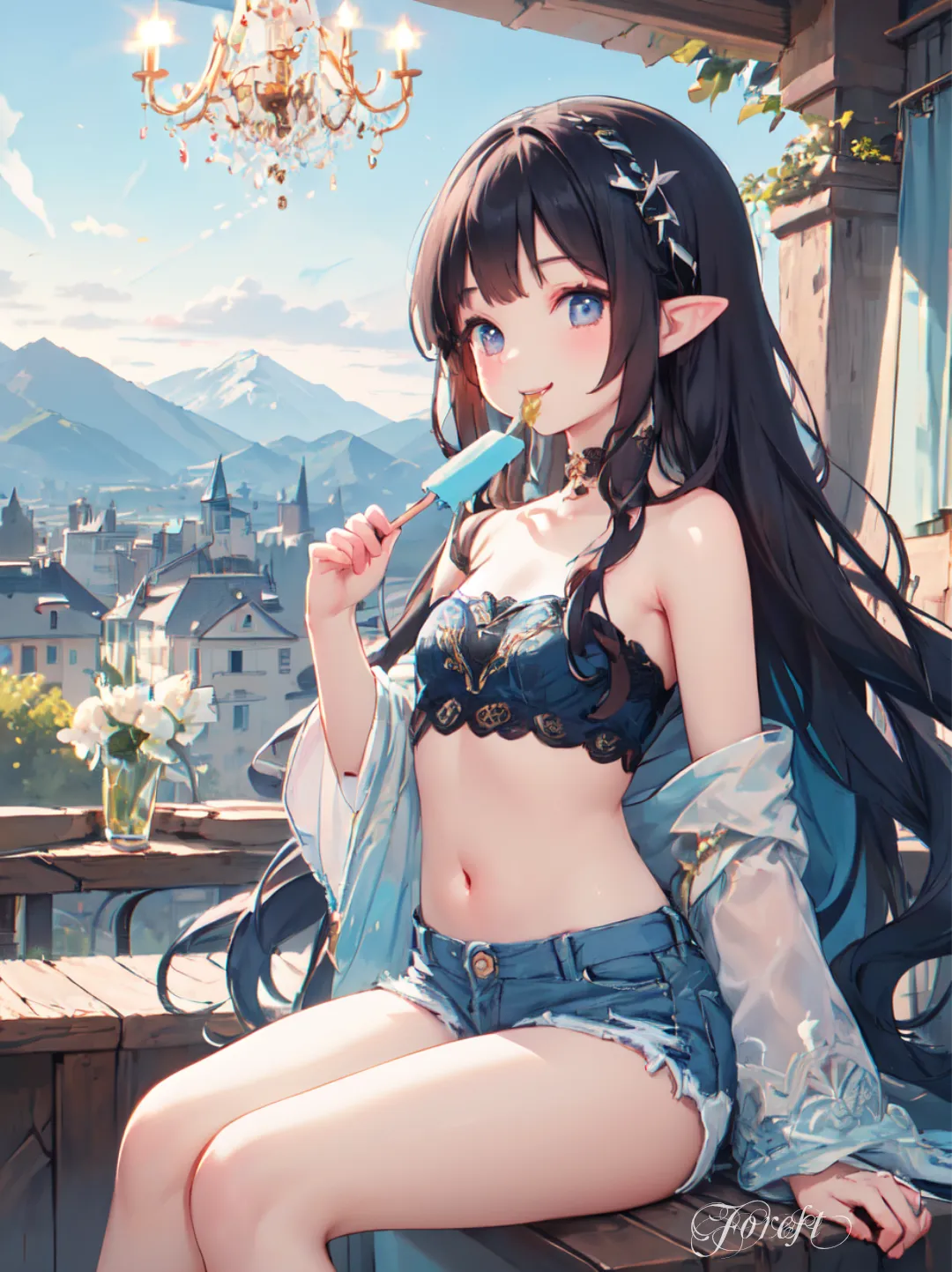 今朝のエルフ娘 - Yoo Forestの作品 - Aipictors - AI画像投稿サイト・生成サイト