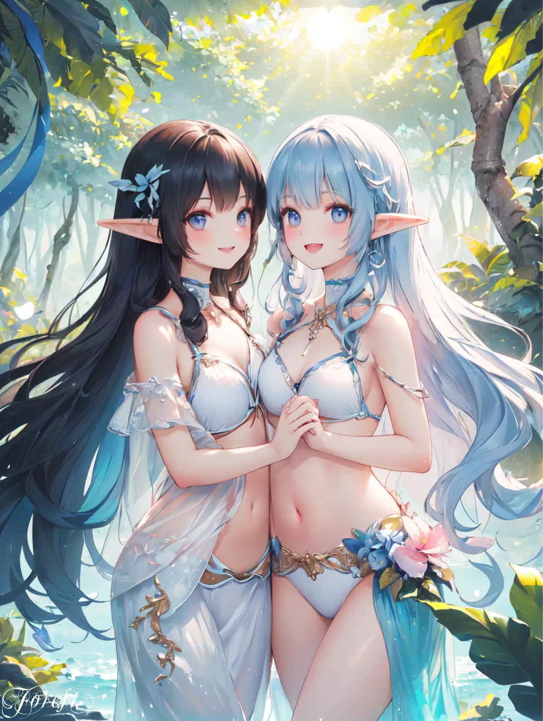 今朝のエルフ美女たち - Yoo Forestの作品 - Aipictors - AI画像投稿サイト・生成サイト