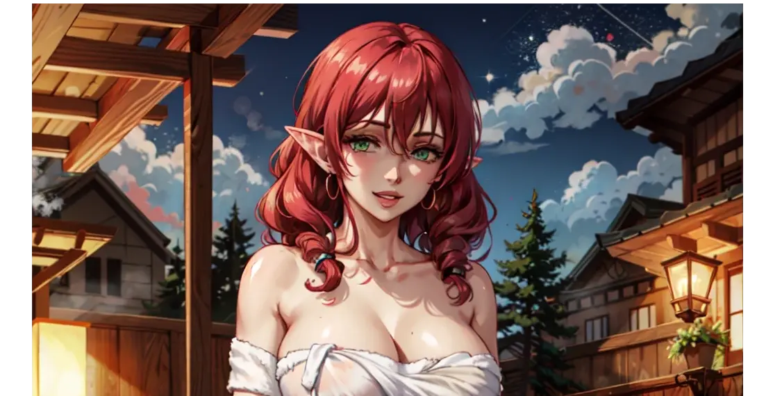 Elf-007 温泉01 | Aipictors