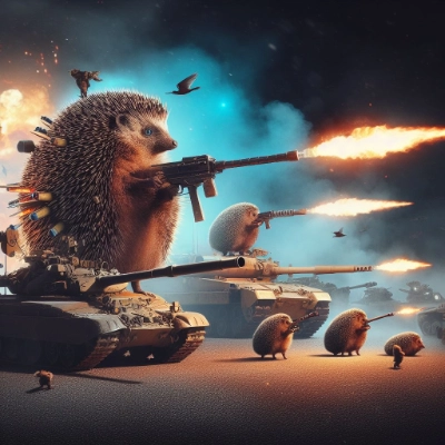 Czech hedgehogs work together to stop tanks - ふりかけの作品 - Aipictors - AI ...