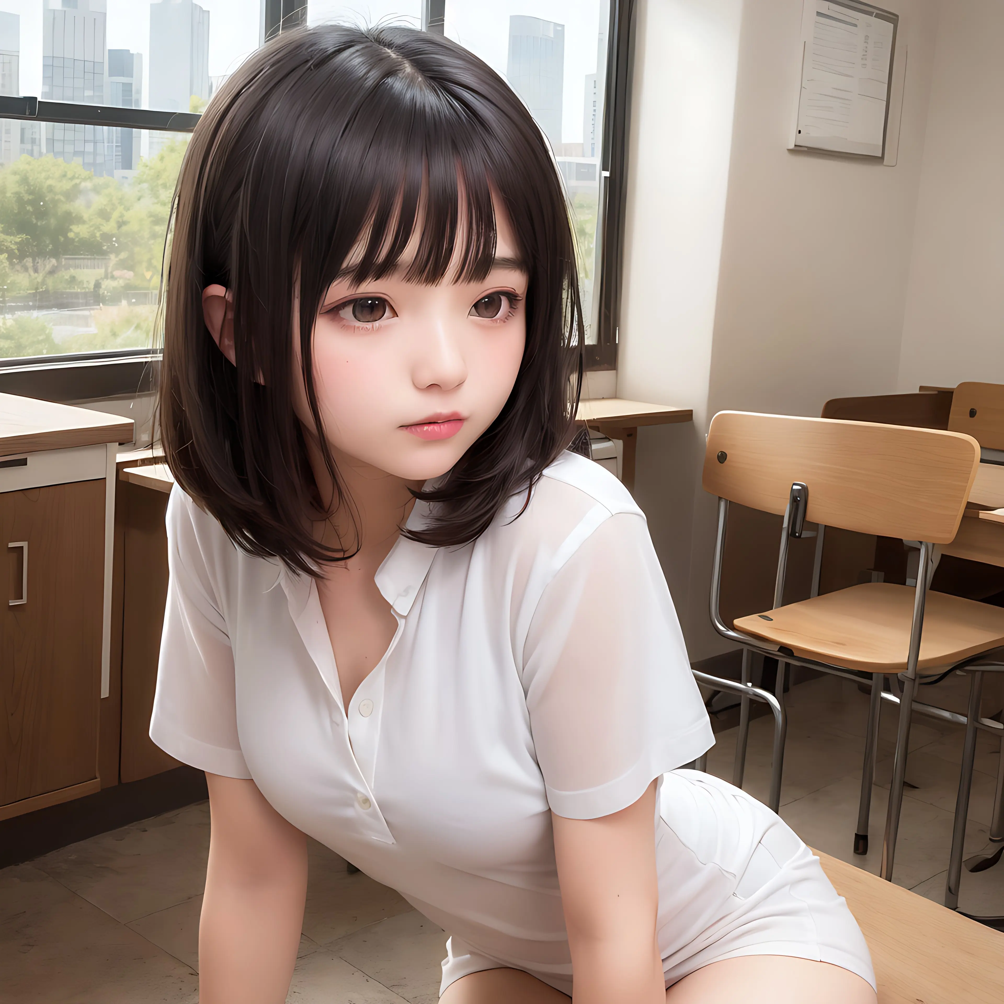 黒髪同級生（メイド） - YAMの作品 - Aipictors - AI画像投稿サイト・生成サイト