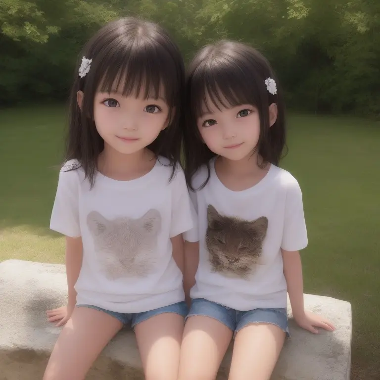 Friendly sisters | AIArt | Aipictors