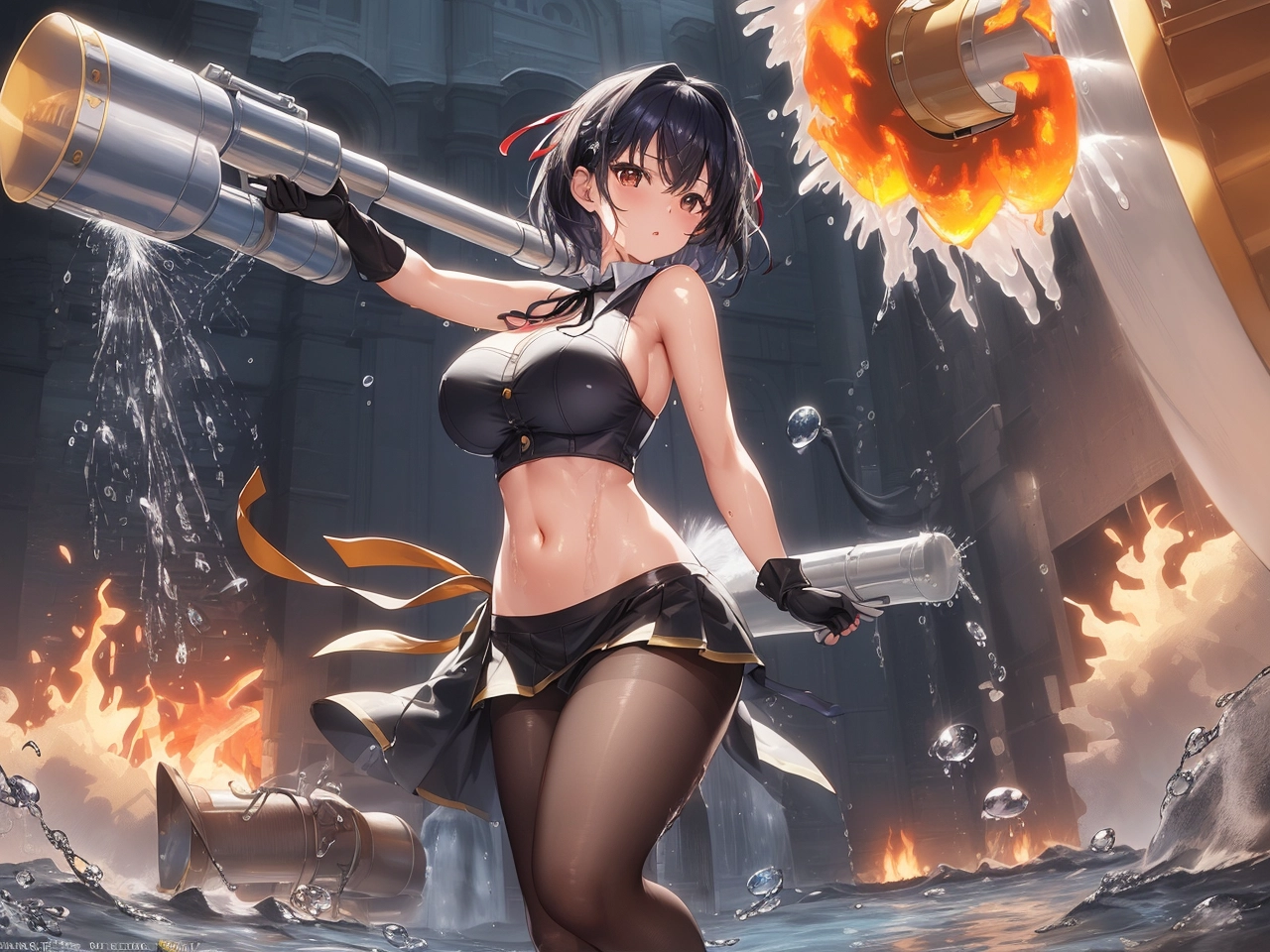 ウォーターキャノン - AI-HOLICの作品 - Aipictors - AI画像投稿サイト・生成サイト