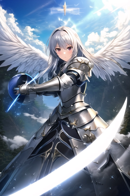 angel female knight | Aipictors
