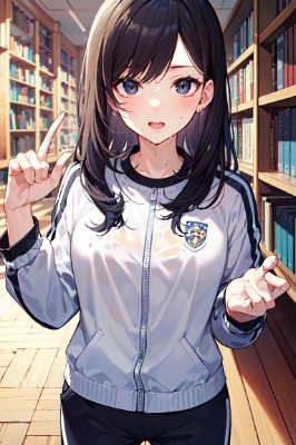 図書館で先輩がびしょ濡れになっていた。 - Ken11の作品 - Aipictors - AI画像投稿サイト・生成サイト