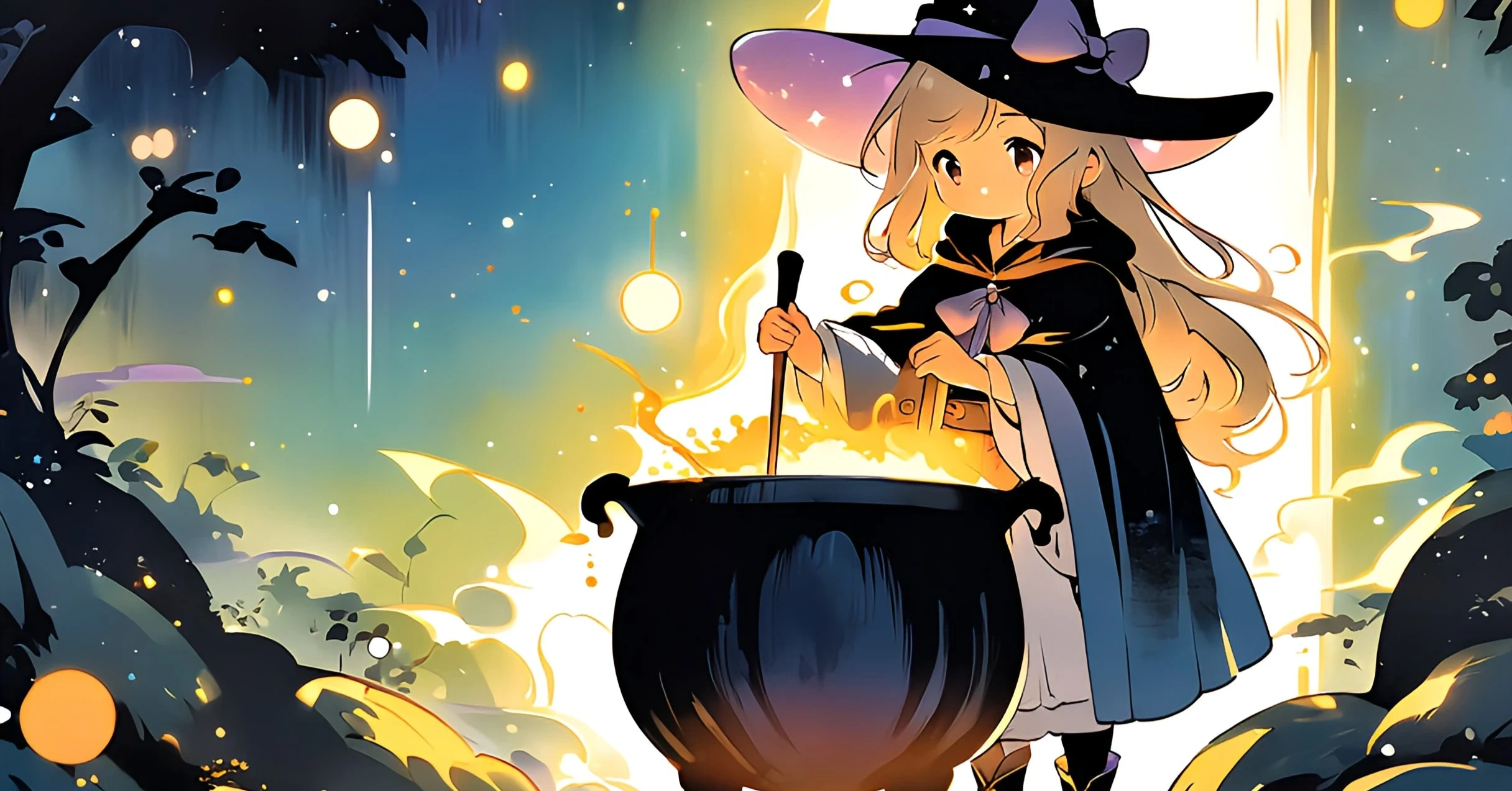 witch and pot | Aipictors