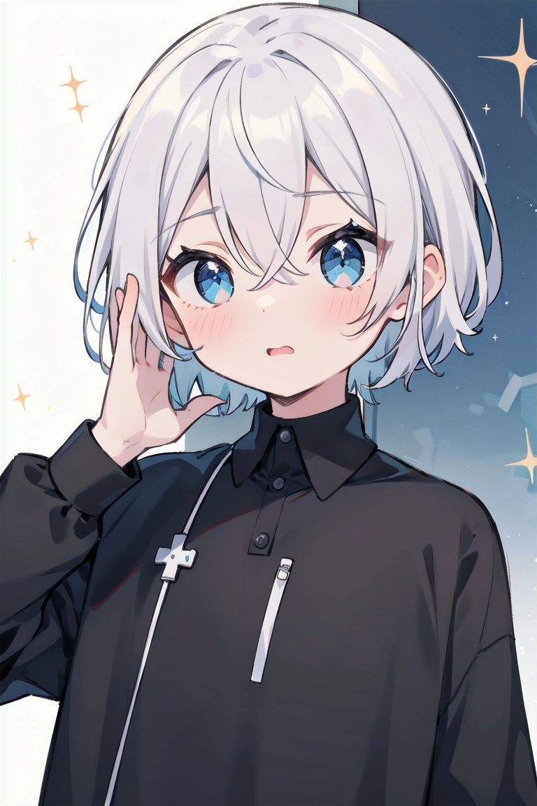 銀髪少年 顔アップ - 猫茶亭雅の作品 - Aipictors - AI画像投稿サイト・生成サイト