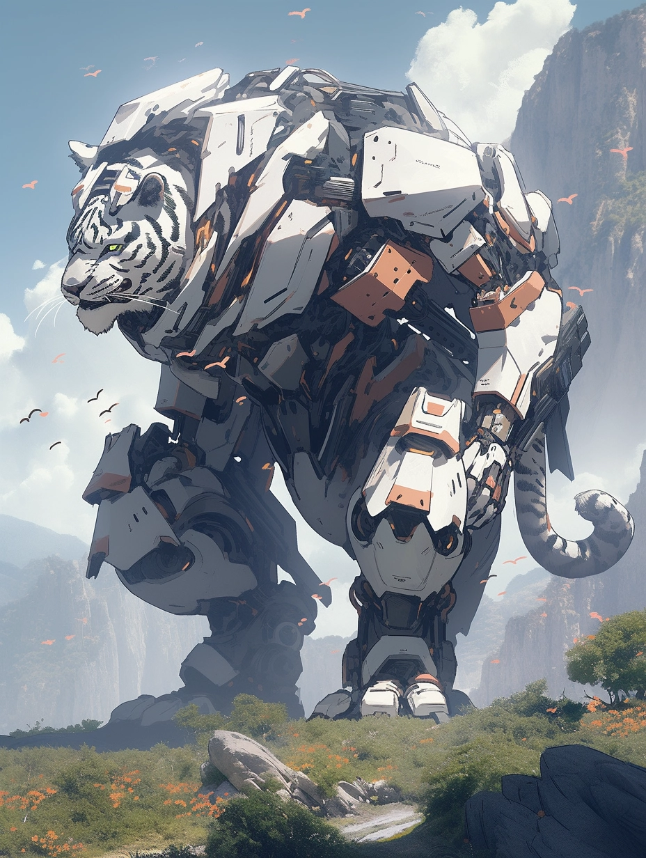 No.738 Robot x Tiger | Aipictors