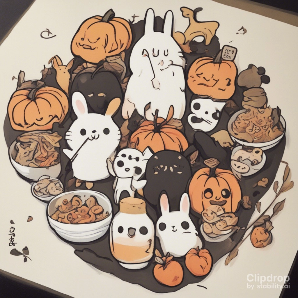 cute rabbit halloween | Aipictors