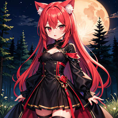 闇夜の眷属な猫娘 - 猫鈴の作品 - Aipictors - AI画像投稿サイト・生成サイト