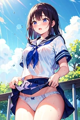 セーラー服たくし上げ - D51_369の作品 - Aipictors - AI画像投稿サイト・生成サイト