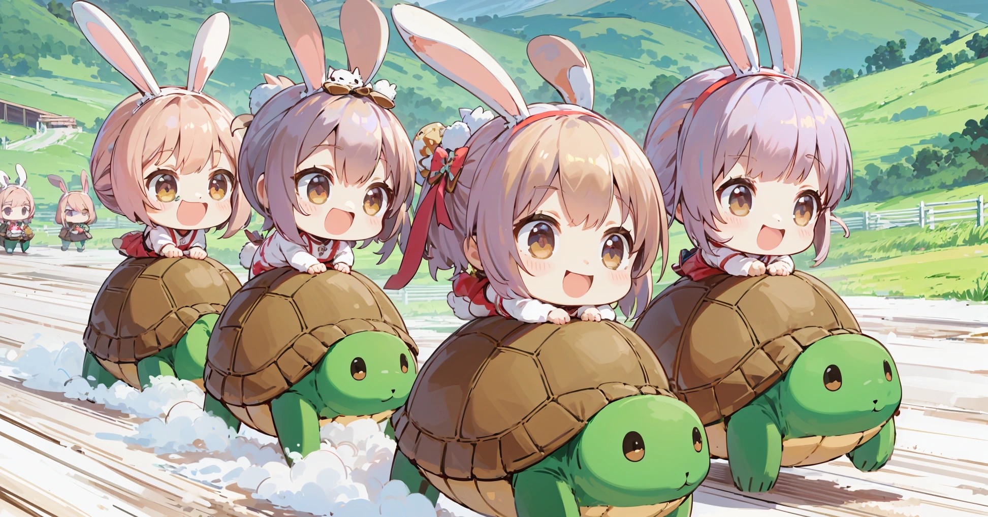 rabbit and turtle | Aipictors