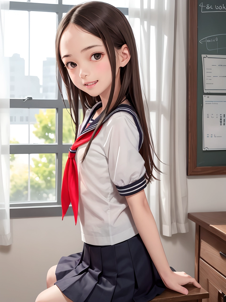 【貧乳少女】高木さん【からかい上手の高木さん】 - AI貧乳少女@koukoの作品 - Aipictors - AI画像投稿サイト・生成サイト