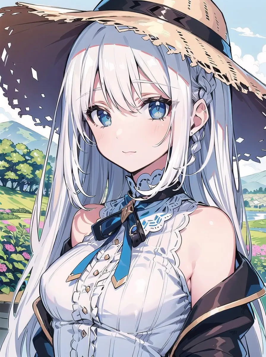 #169 白髪少女 | Aipictors