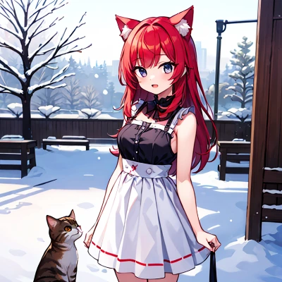 雪猫娘 - 猫鈴の作品 - Aipictors - AI画像投稿サイト・生成サイト