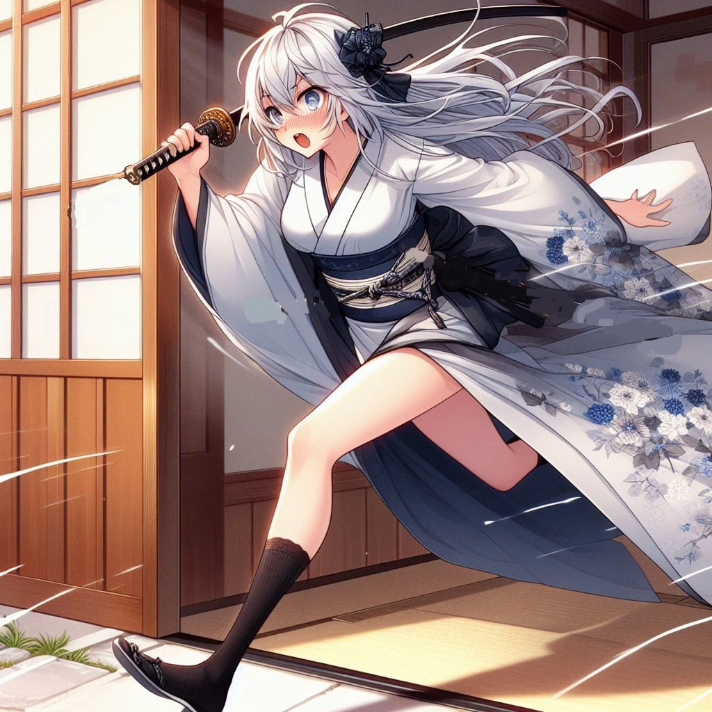 Quickly rush with a sword | Aipictors