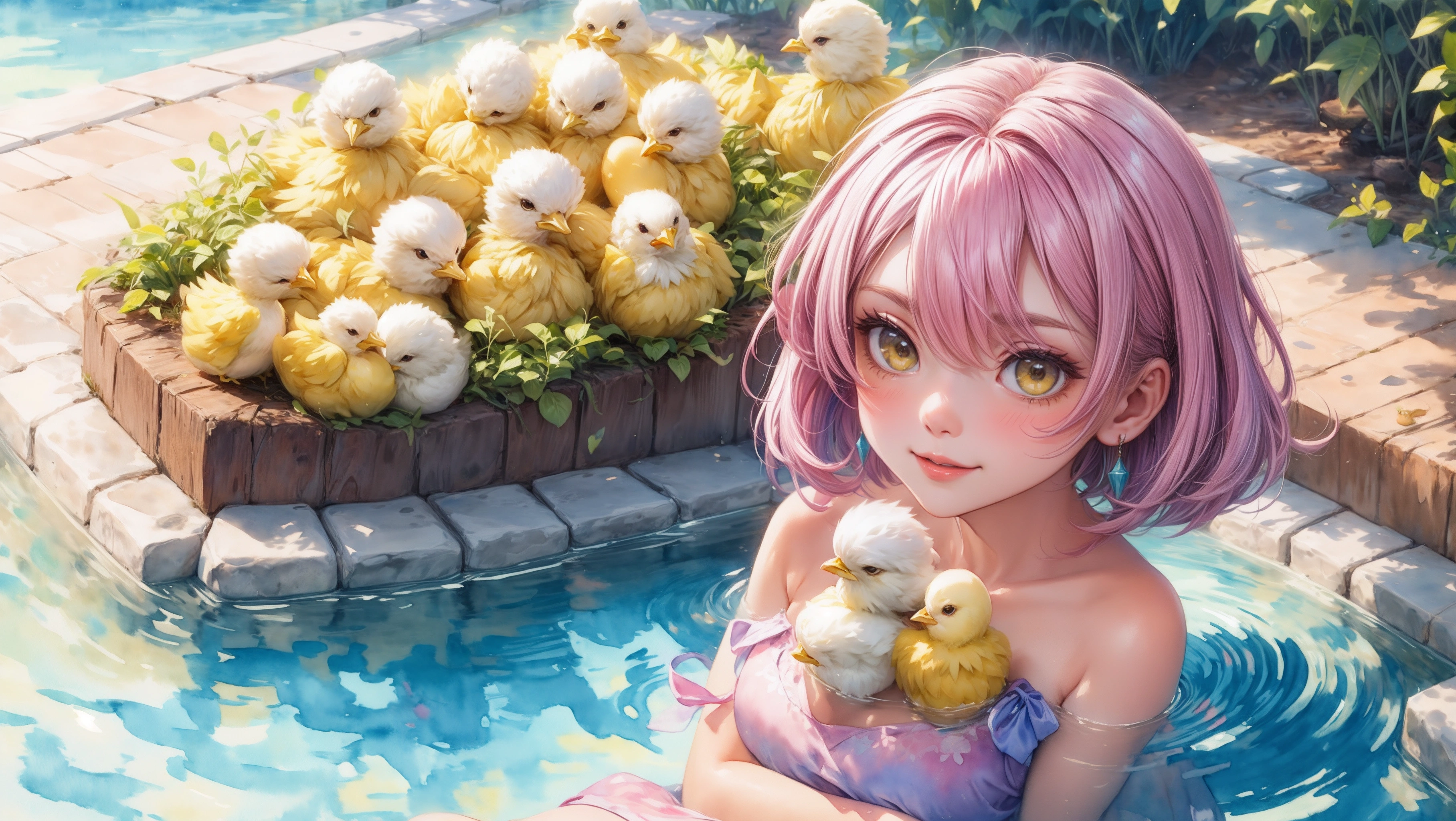 mixed bathing? | Aipictors