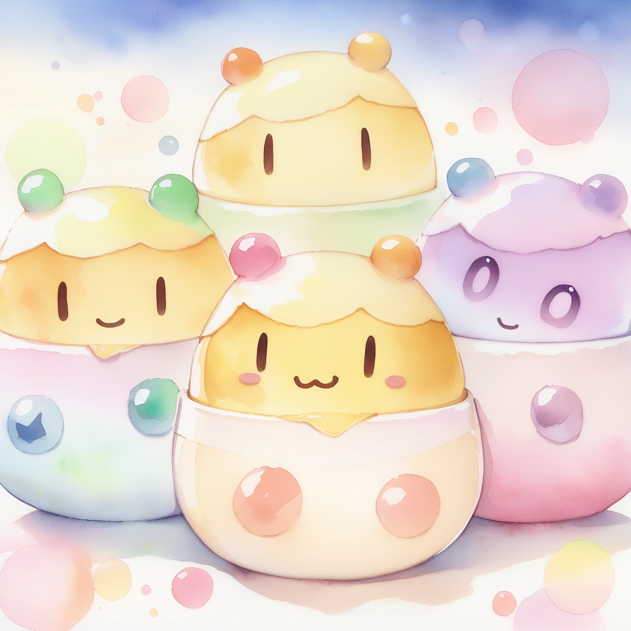 Assortment of pudding people (SDXL Howahowa) | Aipictors