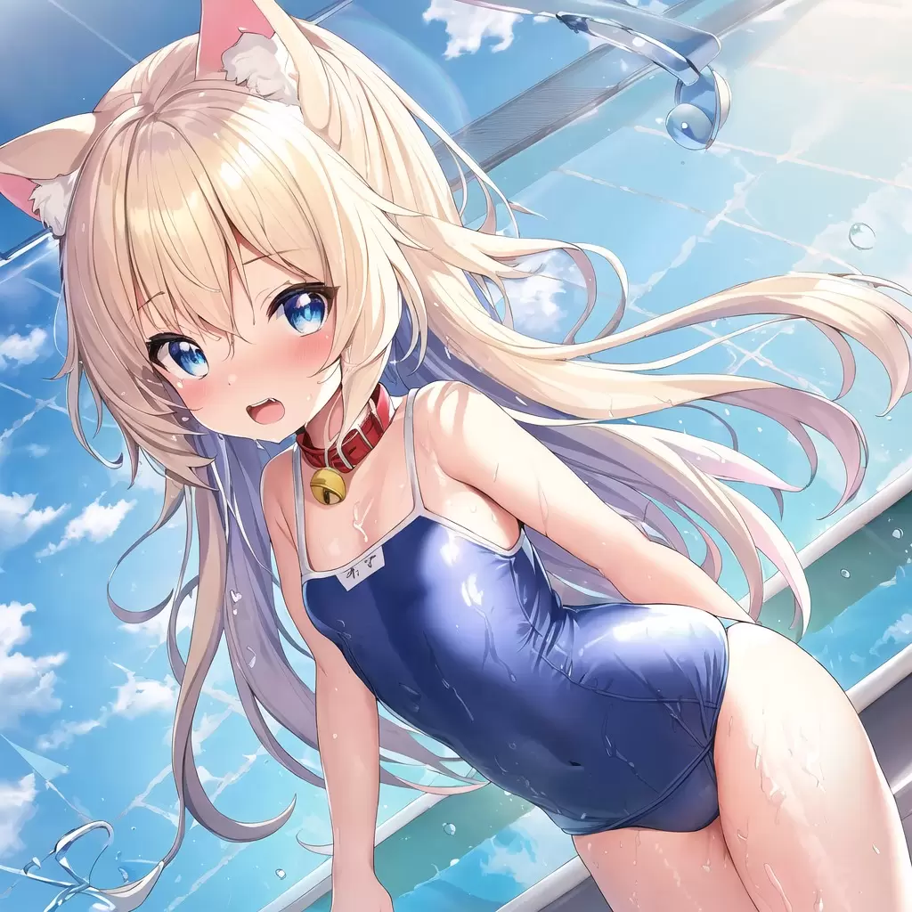 school water cat ears | Aipictors