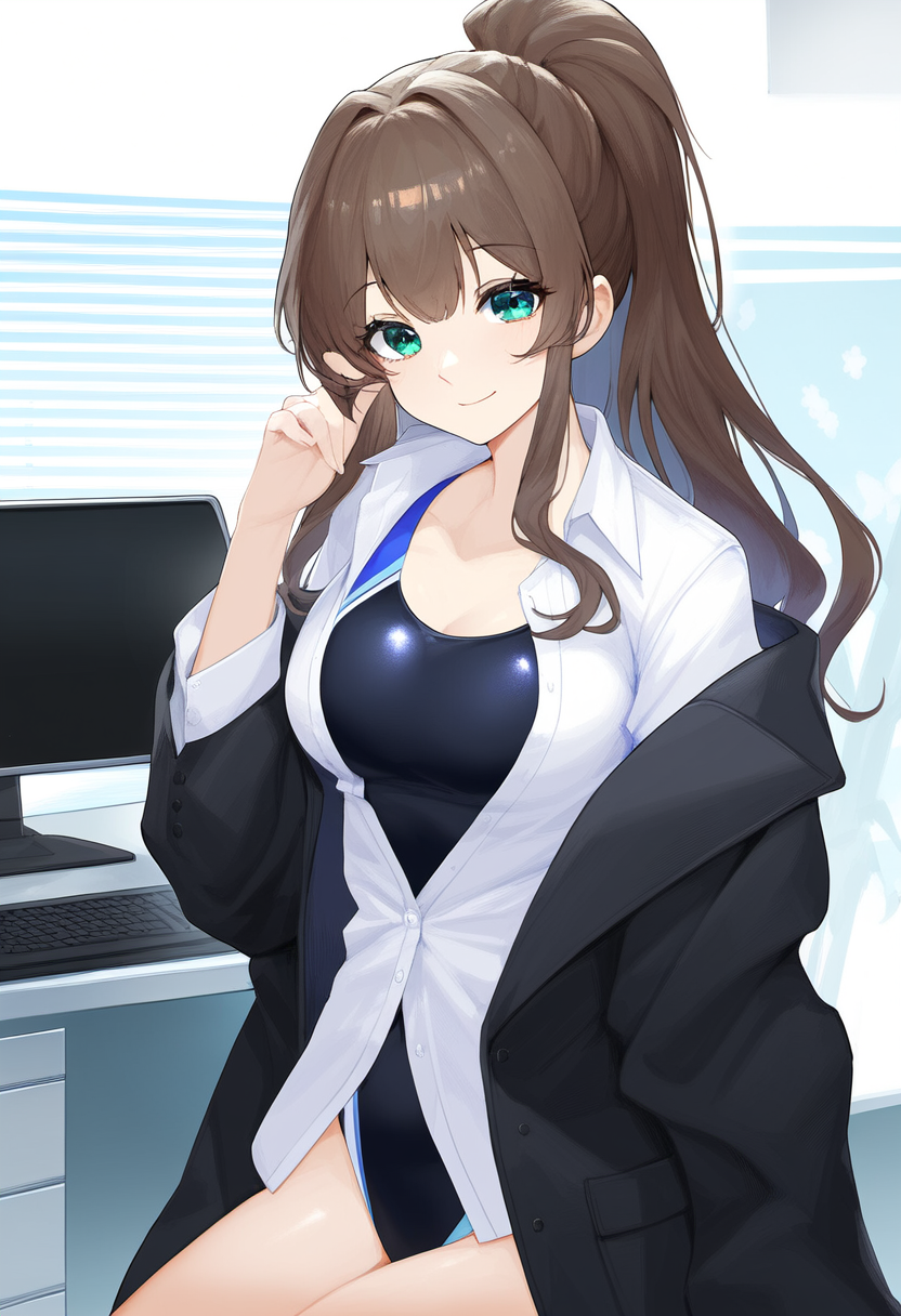 競泳水着のOL2 | Aipictors