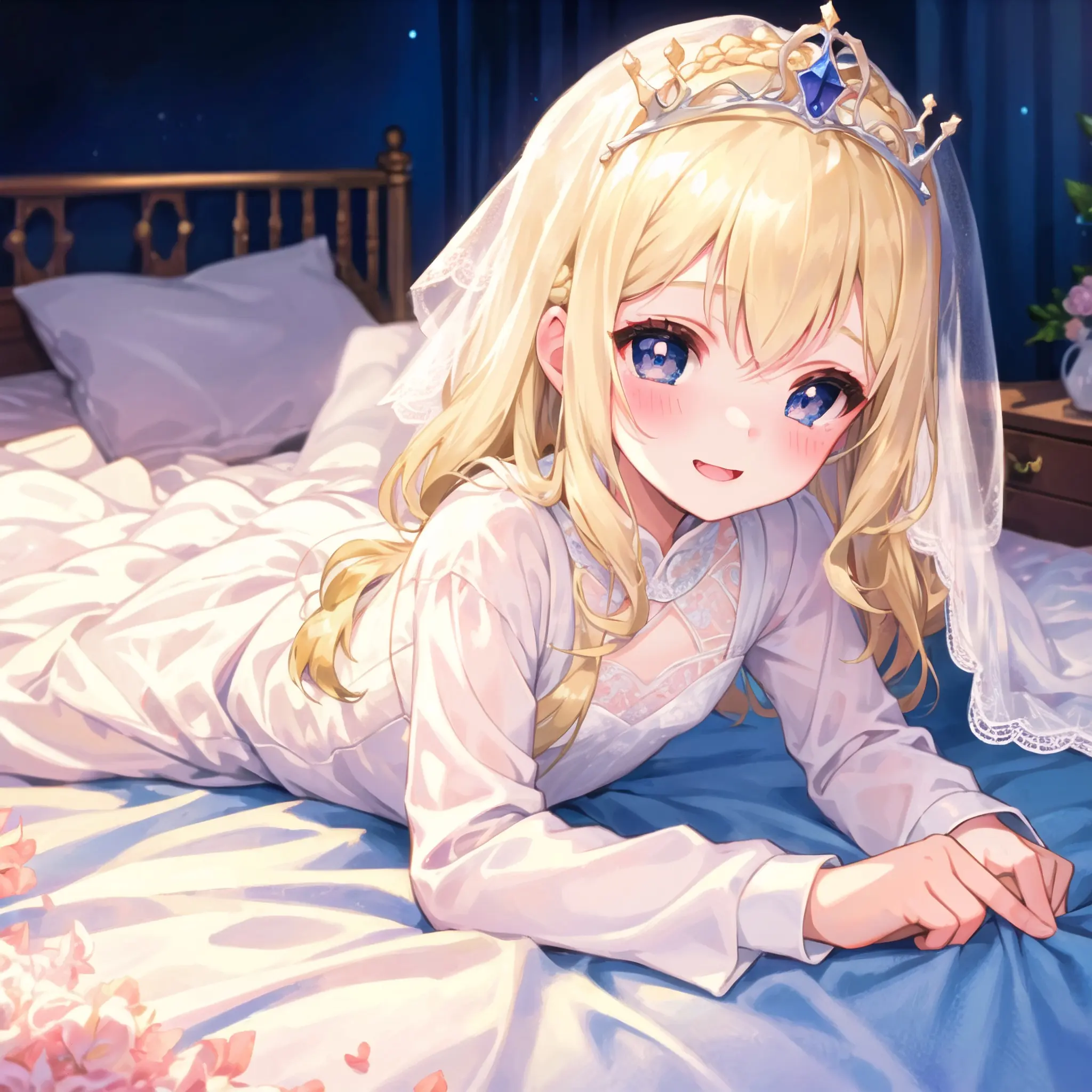 ウエディングドレス姿の金髪少女とらぶらぶえっち - zzz AIお絵描きの作品 - Aipictors - AI画像投稿サイト・生成サイト