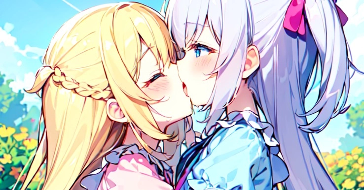 Yuri kiss illustration for november 30th | Aipictors