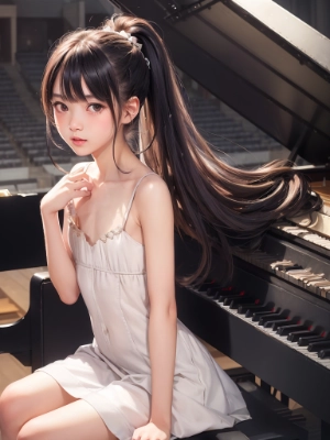 音楽ホールの廃墟【貧乳少女と終末世界を】 - AI貧乳少女@koukoの作品 - Aipictors - AI画像投稿サイト・生成サイト